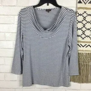 Phase Eight | Tops | Phase Eight Blue White Striped 34 Sleeve Top Size ...